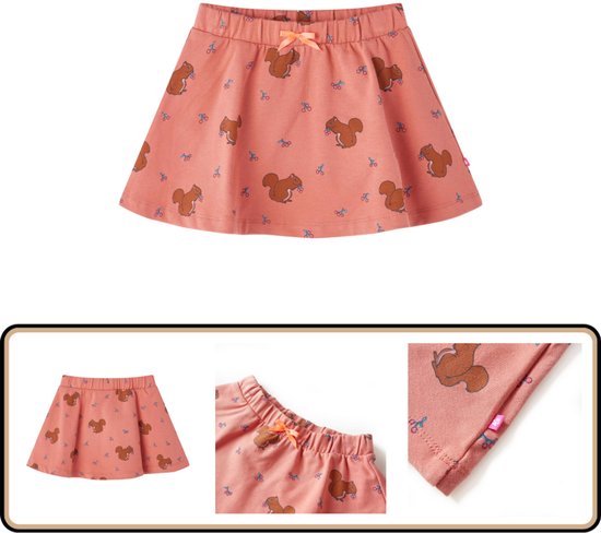 Kinderrokje oudroze - Maat 128 - Eekhoornprint Kinderrokje ...
