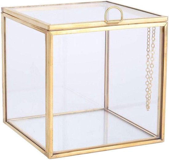 Mini geometrisch terrarium - geschikt voor vetplanten - 1 stuk - goud | bol