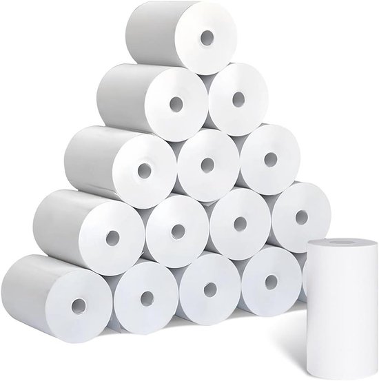 Thermal Paper 16 Rolls 5.5 x 3 cm White Glossy Printing Paper for ...