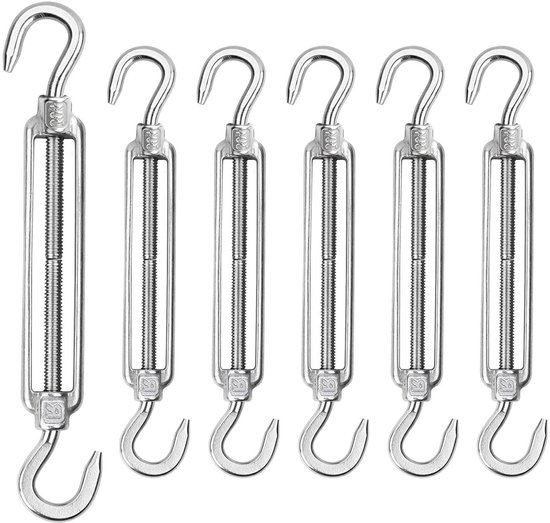 6 stuks M4 roestvrijstalen spanners verstelbare draadspanners haken ...