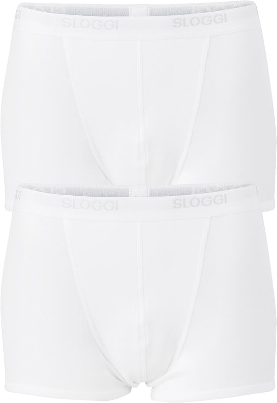 sloggi men Basic Heren Boxershort - 2-pack - Wit - Maat XL | bol