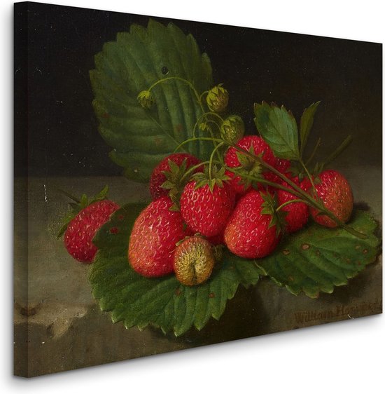 William Hammer - Still Life with Strawberries - Stilleven met aardbeien (1874) - 2:3 | bol