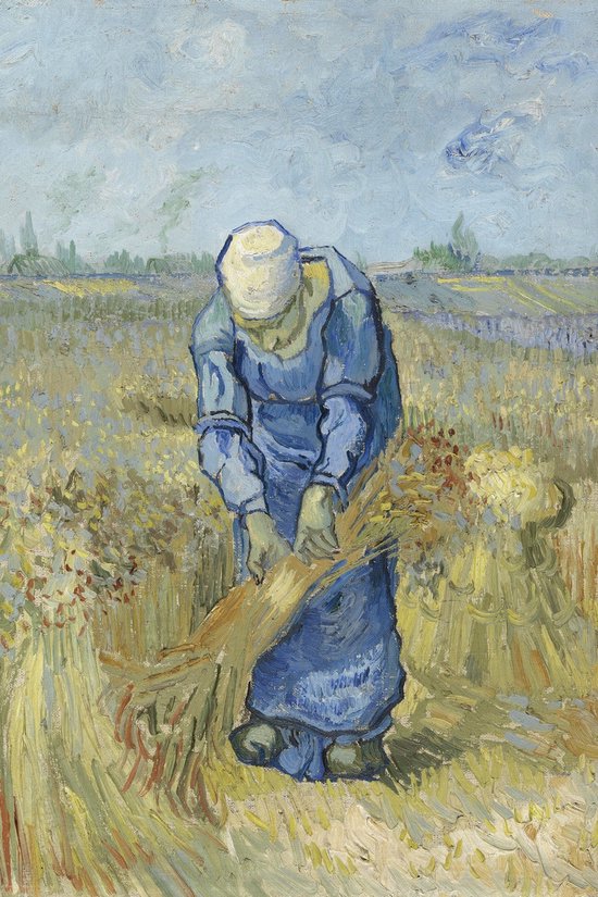 Vincent van Gogh - Peasant Woman Binding Sheaves (after Millet ...