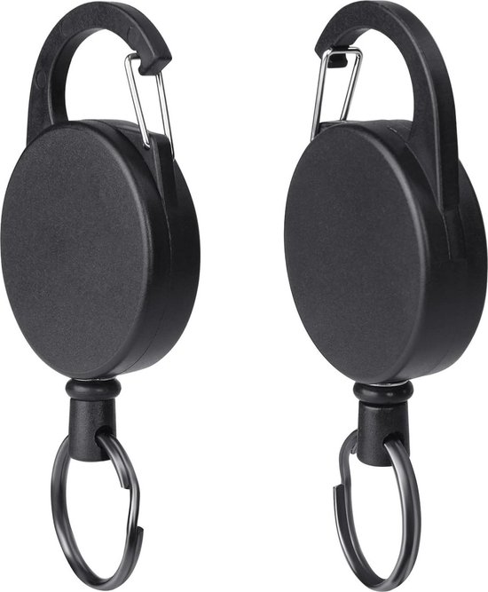 Intrekbare sleutelhanger 2 stuks Badge Reel - Heavy Duty Badge Extender ...
