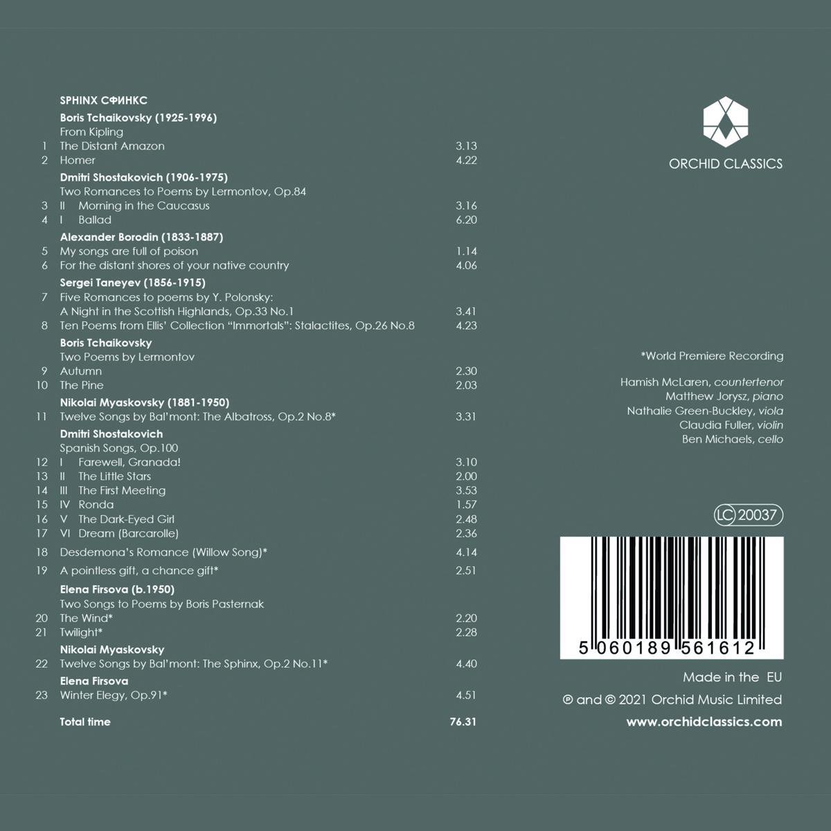 Hamish McLaren, Matthew Jorysz, Claudia Fuller - Sphinx (CD), | Muziek ...