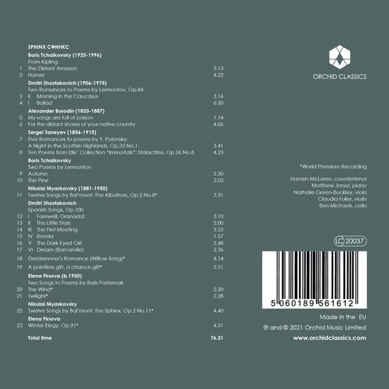 Hamish McLaren, Matthew Jorysz, Claudia Fuller - Sphinx (CD), Hamish ...