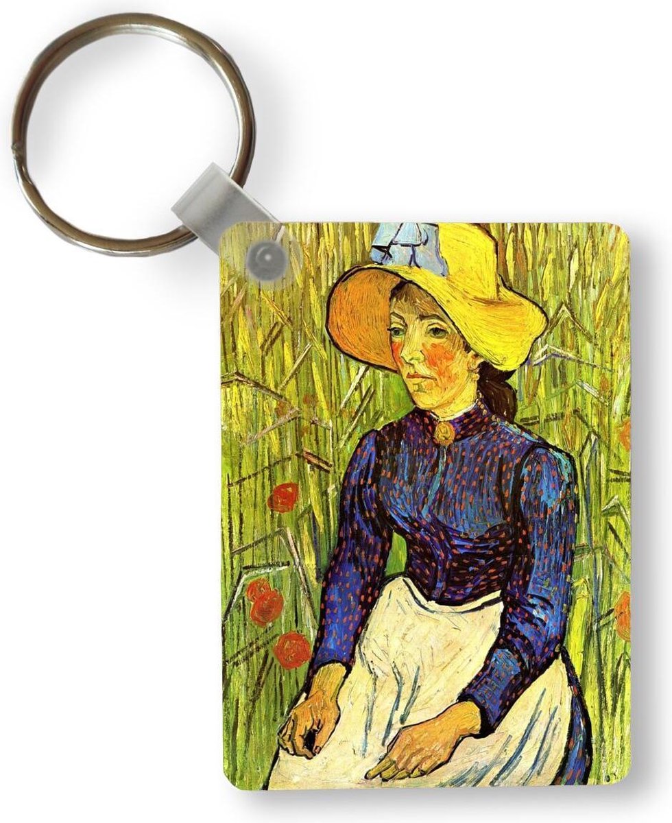 Porte-clés Vincent van Gogh 2 - Paysanne au chapeau de paille jaune - Peinture de... | bol.com