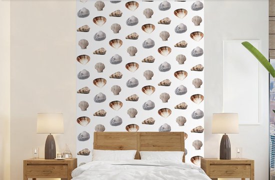 Behang - Fotobehang Schelp - Kleur - Patroon - Breedte 155 cm x hoogte ...
