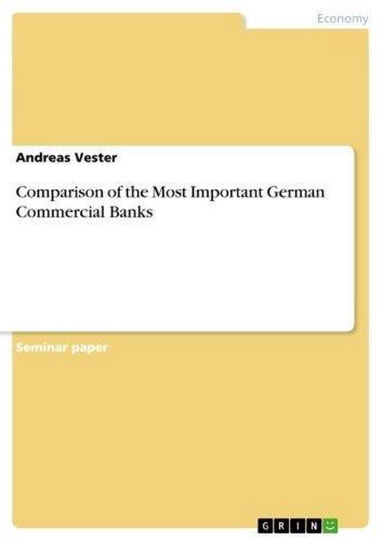 Comparison of the Most Important German Commercial Banks (ebook ...