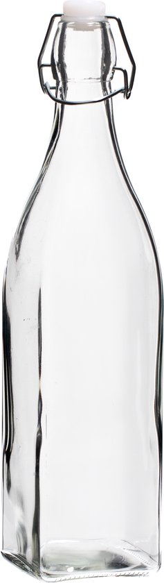 Cookinglife Beugelfles / Weckfles - Vierkant - 1 liter | bol