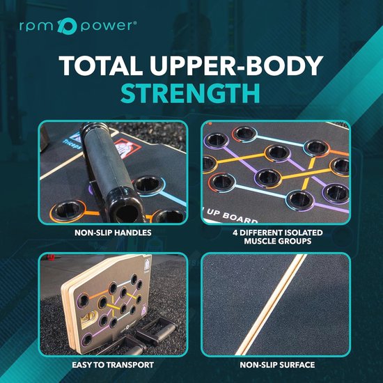 Houten Push-Up Board - Efficiënte Krachttraining voor Bovenlichaam en ...