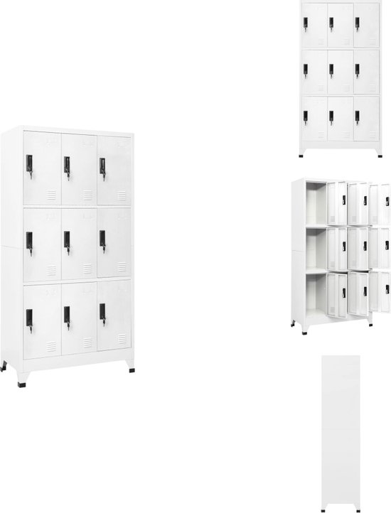 vidaXL Lockerkast - Lockerkasten - Opbergkast - Kast - Lockerkast ...