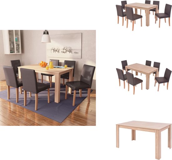 vidaXL Eetkamer Set - Eetkamer Sets - Eetkamerset - Eetkamersets - Eettafel met... | bol