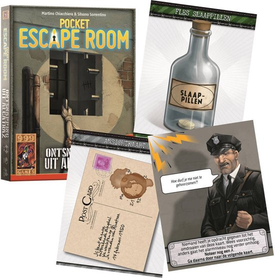 999Games Pocket Escape Room - Ontsnapping uit Alcatraz - Breinbreker | bol