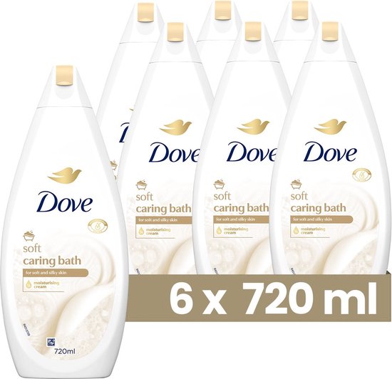 Dove soft Caring Bath Badcrème - 6 x 720 ml - Voordeelverpakking | bol