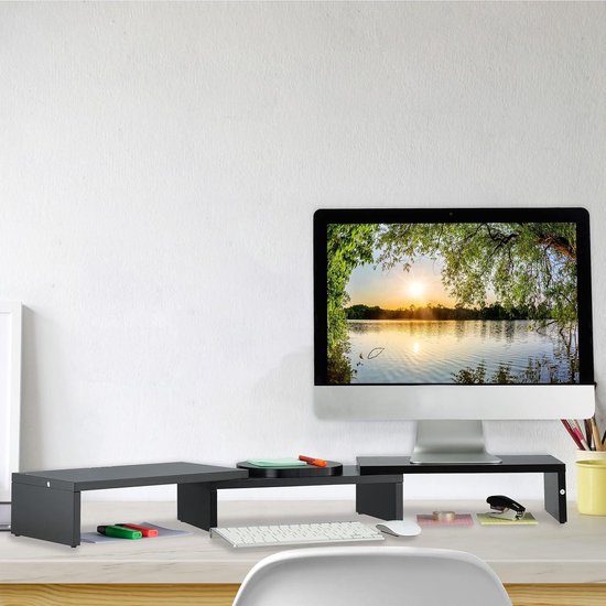 Dubbel verstelbare ergonomische monitorstandaard - ergonomisch werken ...
