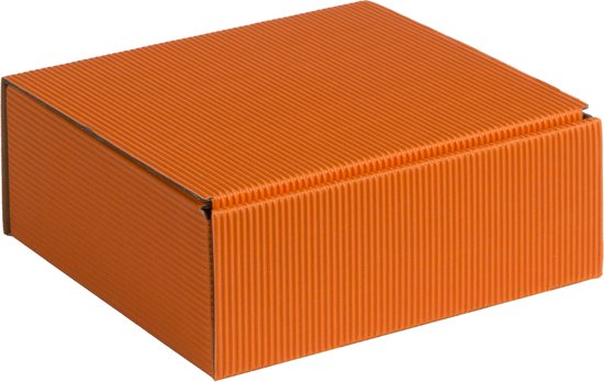 Geschenkdoos ribbelkarton 15x14x5,5cm ORANJE (100 stuks) | bol