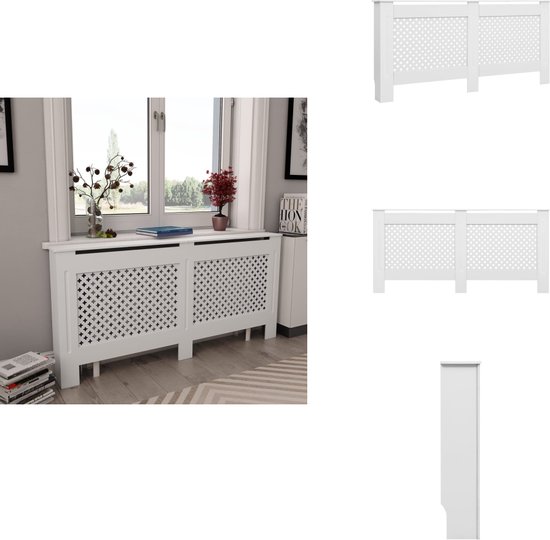 vidaXL Radiatorombouw MDF Wit 172x19x81,5 cm Radiator Ombouw ...
