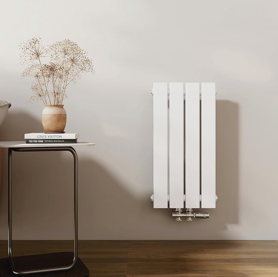 Kleine verticale radiator 600 x 300 mm voor badkamer - platte design ...