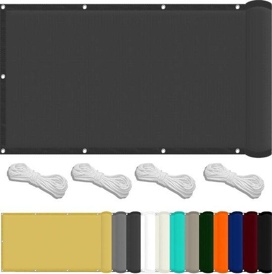 Sail Canopy Water Resistant 0.8 x 2m Outdoor Privacy Screen UV Block ...