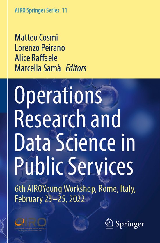 AIRO Springer Series- Operations Research and Data Science in Public Services |... | bol