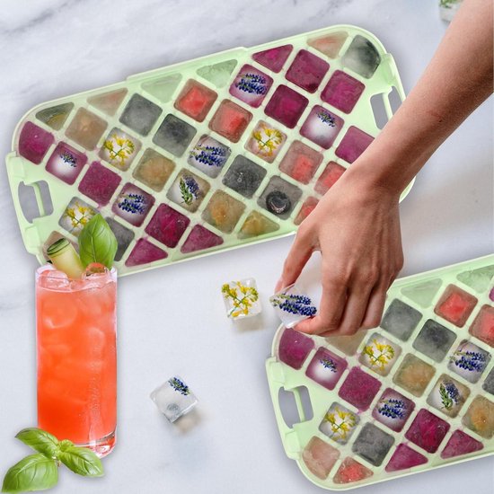 Ijsblokjesvorm - IJsbak met deksel - Bak ijsblokken voor vriezer - 2 ...
