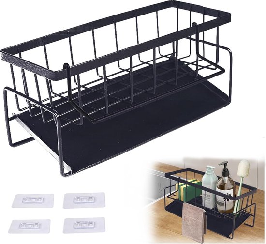 Gootsteen Caddy Organizer - Afdruip Sponshouder - Hangende ...