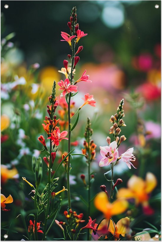 doorkijk poster - Bloemen posters - Tuinposters Planten - Schutting ...