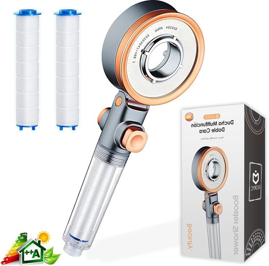 Douchekop met filter + 2 filters - hogedruk douchekop - handdouche incl ...