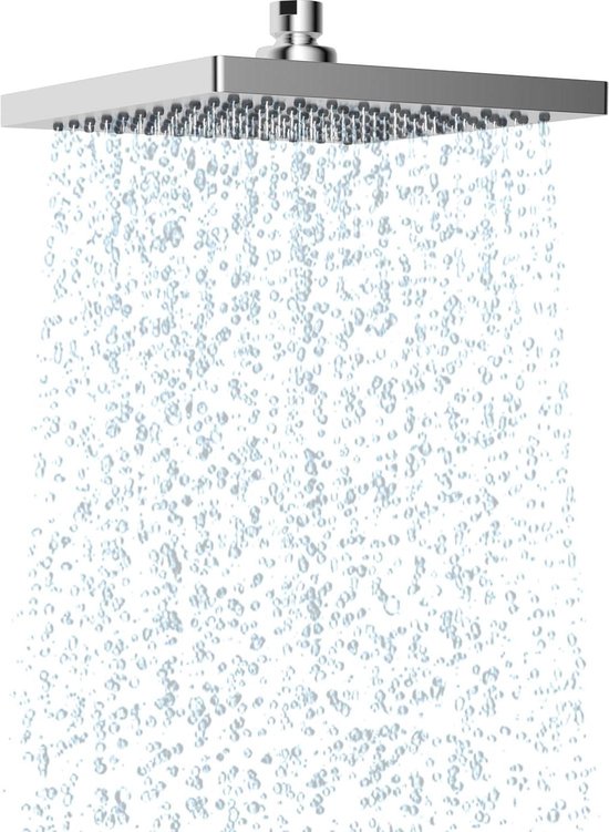 Regendouche 200x200 mm - RVS vierkante inbouwdouchekop - Draaibare ...