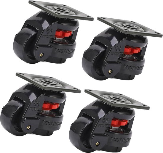 4 stks Heavy Duty Leveling Caster Rollers - Niveau Aanpassing ...