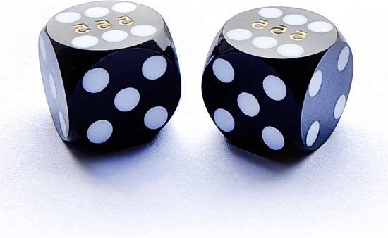 Professional Precision Dice Set - Met rounded corners - Zwart - 14.3mm ...