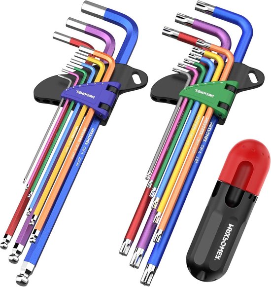 Inbussleutelset met handvat 15 mm-10 mm torx-set T10-T50 voor ...