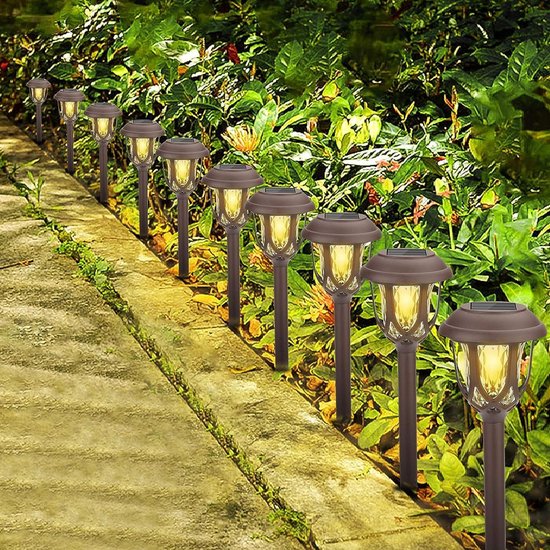 Tuinverlichting op Zonne-energie 10 stuks solarlampen voor tuin ...