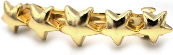 Goudkleurige metalen haarspeld met 5 sterren 7 cm | bol