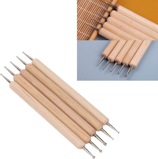 Double End Tracing Dotting Tool Stylus Set - 5 Stuks voor Carbon ...