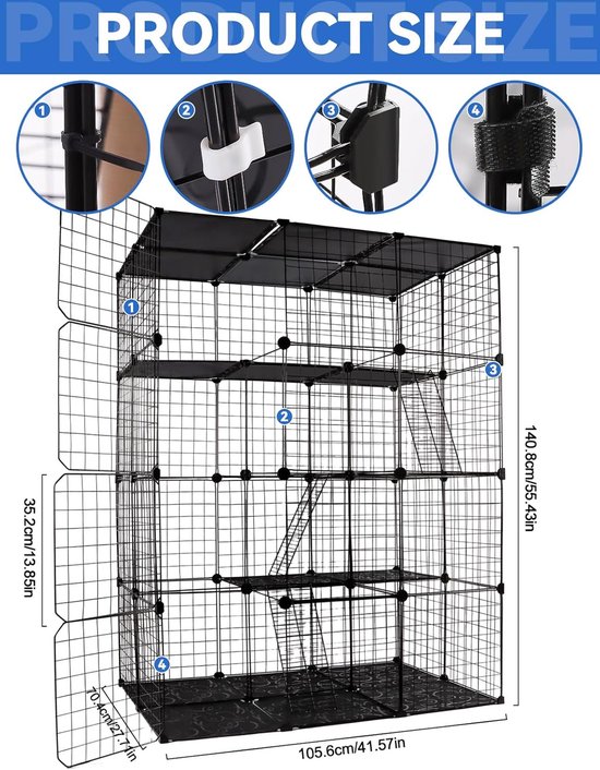 Equivera Kattenkooi - Kattenren - Kattenbench - Kattenkooi voor Binnen ...