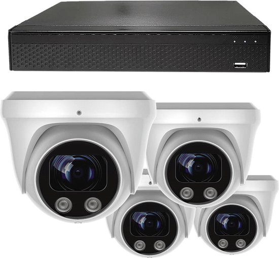 Draadloze Beveiligingscamera Set - 4x PRO Dome Camera - UltraHD 4K ...
