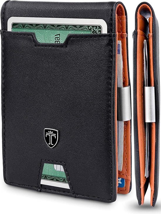 Slanke Portemonnee Geld Clip Austin RFID Blokkerende Kaart Mini Bifold ...