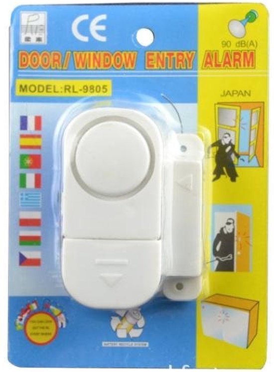 Compact en eenvoudig te monteren raam- en deuralarm / 90 dB | bol