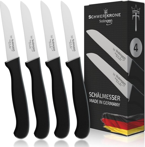 Set van 4 Groentemessen - Scherp Keukenmes en Schilmes - Roestvrij ...