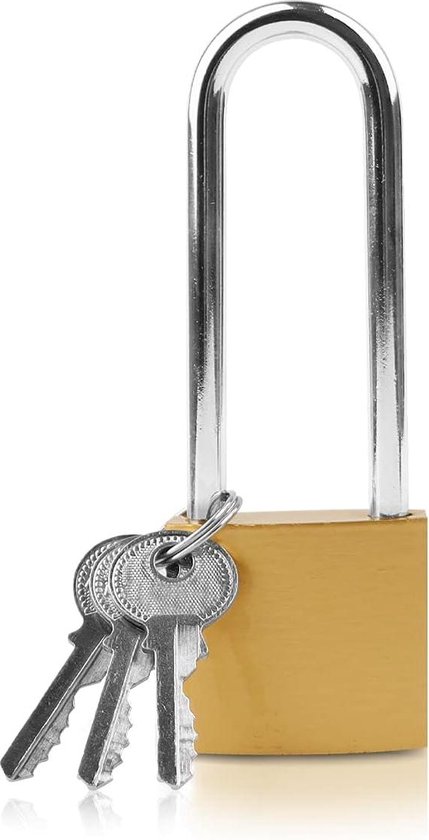 Hangslot 38mm klein hangslot met sleutels mini-hangslot Geel | bol