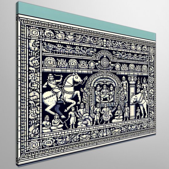 Pixel art relief schilderij | Pixelated 3D masterpiece: A modern ...