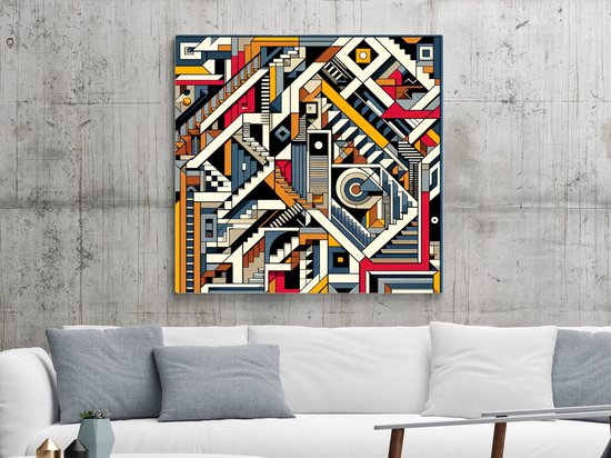 Abstract escher schilderij | Intrigerend zigzag patroon onthult ...