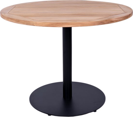 MaximaVida ronde tuintafel Java zwart 80 cm - zware 49 kg uitvoering | bol