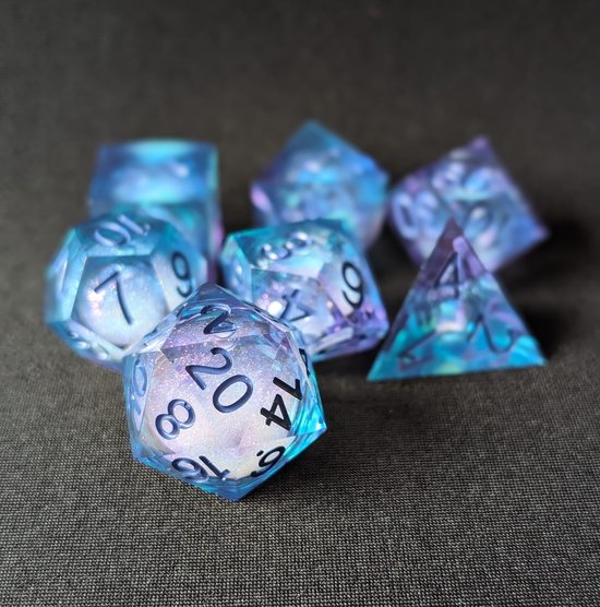 Indigo Aurora DnD Dice Set DnD Dice - Dungeons & Dragons - Dice Set | bol