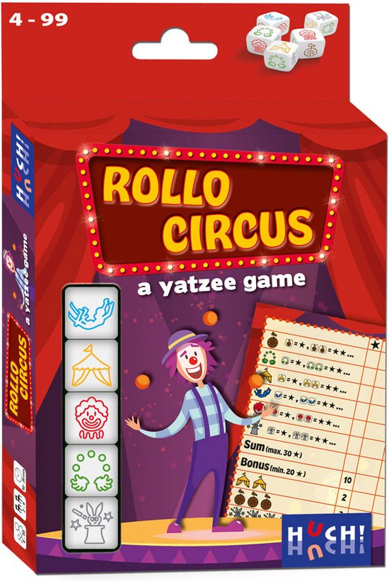 Rollo: A Yatzee Game - Circus - Dobbelspel (NL/FR) | Games | bol