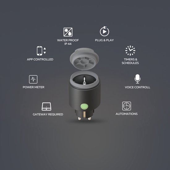 Calex Outdoor Smart Plug - Slimme Stekker - Waterdicht - met App ...
