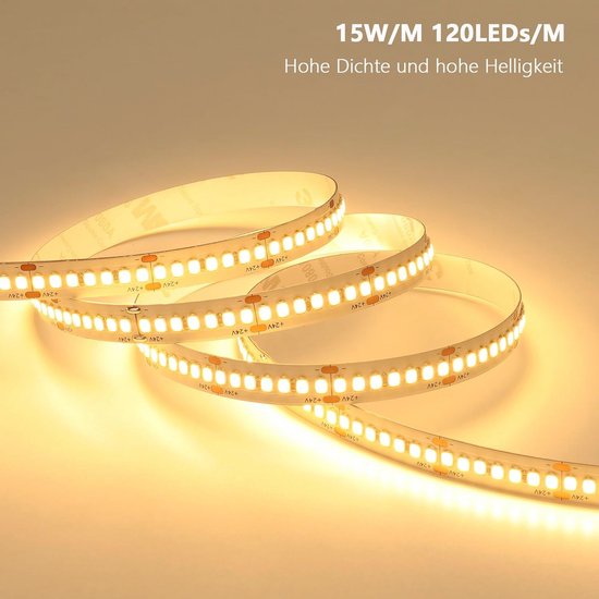 Warm witte LED-strip van 20 m met hoge helderheid en 120 LED/M voor ...