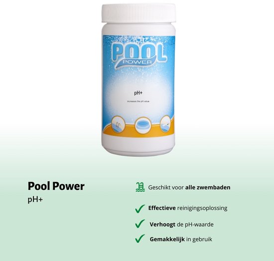 Pool Power - pH Plus - 1 kg - Voor correctie van lage pH-waarde | bol